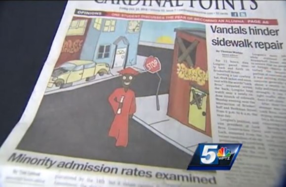 Campus newspaper apologizes for running illustration of black student ...