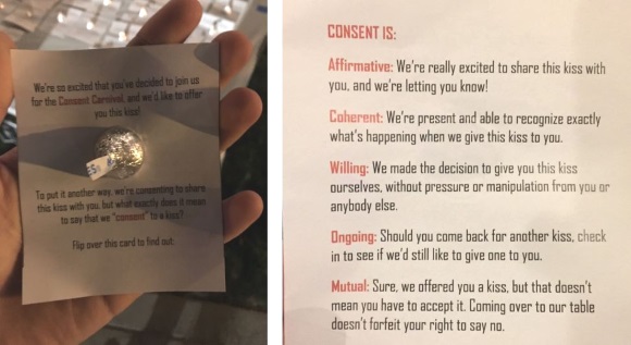 College students given five-step checklist on how to kiss without ...