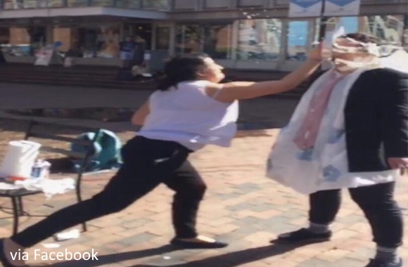 Classy: Students stuff pie in Donald Trump’s face to create scholarship ...