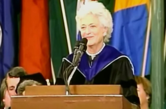 That time Barbara Bush drew cheers at a top-ranked women’s college for ...