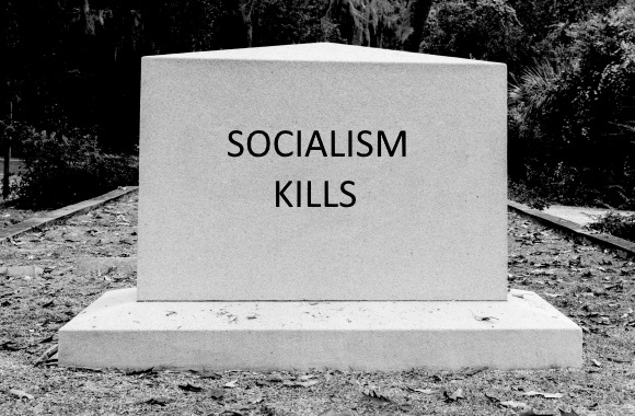 Display stating socialism killed 100 million-plus people abruptly taken ...