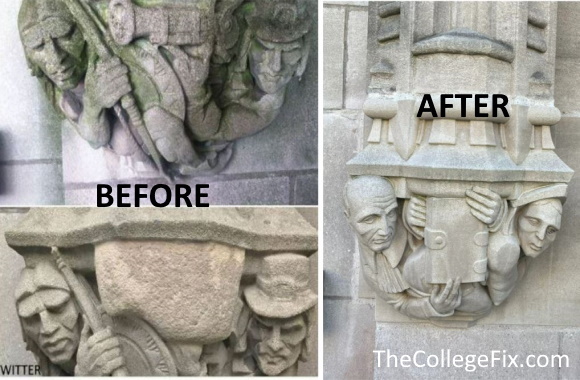 Yale replaces stone carving described as depicting ‘colonial violence ...