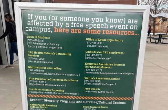 Colorado State offers help for anyone ‘affected by a free speech event ...