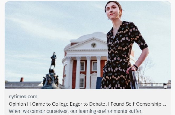 Liberal Twitter mocks, criticizes student’s NYT op-ed on campus speech ...