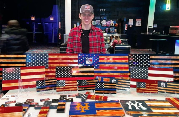 Straight-A student leaves college for self-owned patriotic wood design ...