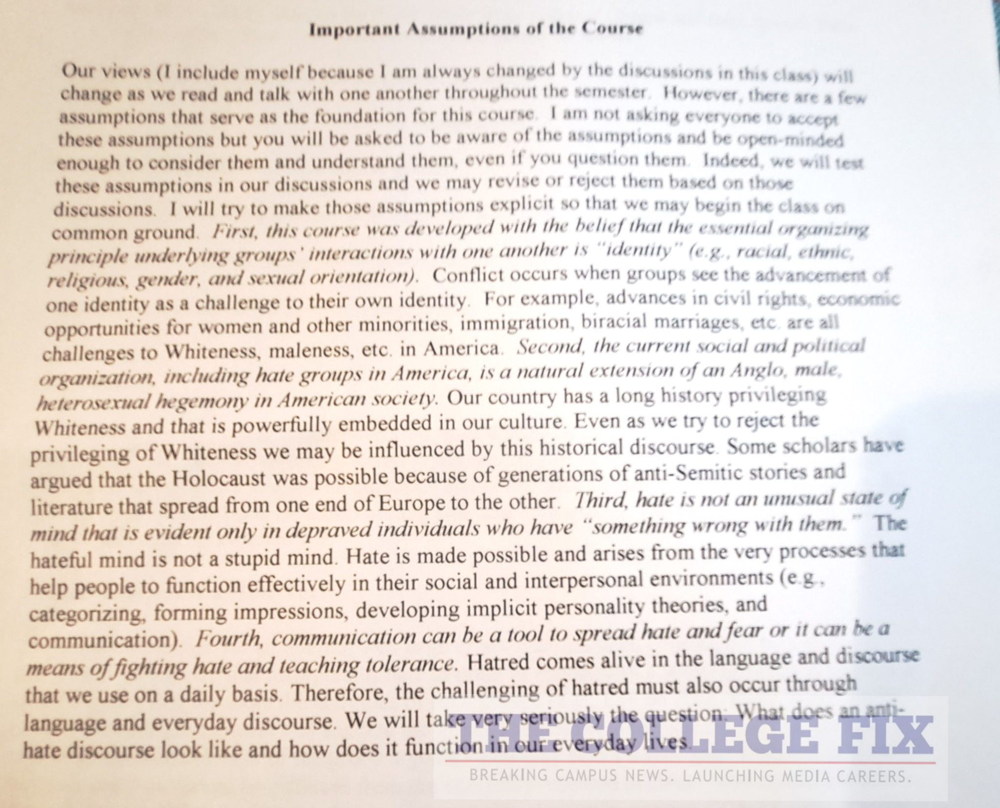 ‘Hate Speech’ class on right-wing extremism routinely offered at UNC ...