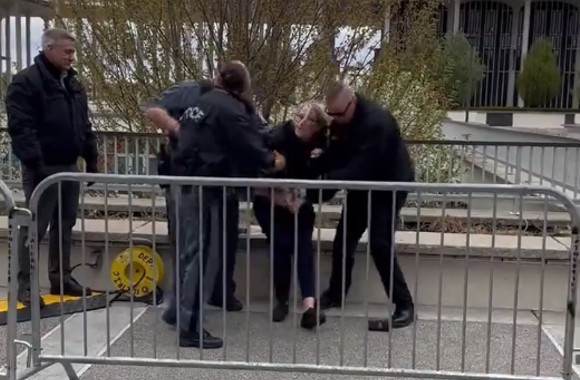 Sociology adjunct screeches while being arrested for unplugging pro ...