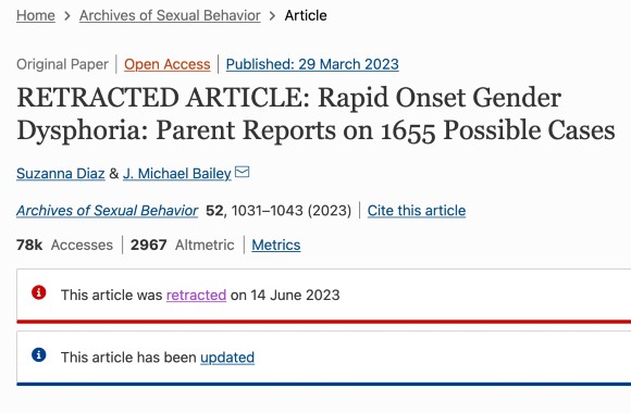 Professor critical of gender ideology says retracted paper will be published elsewhere | The ...