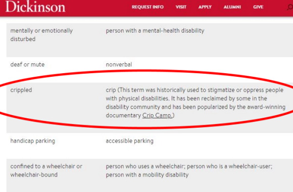 College advises against word ‘crippled,’ tells campus to use ‘crip ...