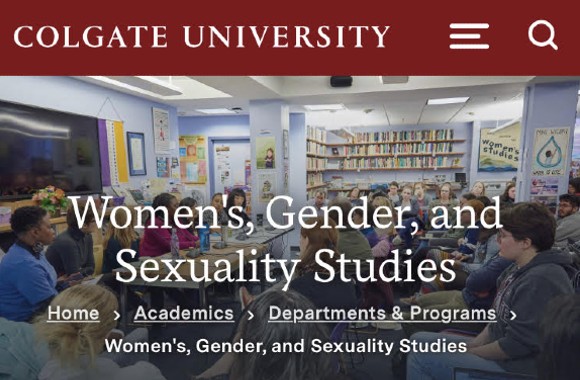 Colgate U. adds ‘gender’ to women’s studies name to be more ‘holistic ...