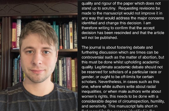 Journal rejects ‘white’ ‘male’ author’s pro-life article | The College Fix