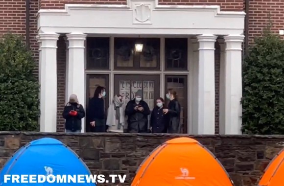 Pro-Palestinian protesters barricade themselves in Sarah Lawrence ...