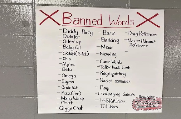 Free speech group challenges teacher’s list of banned words: ‘Ohio ...