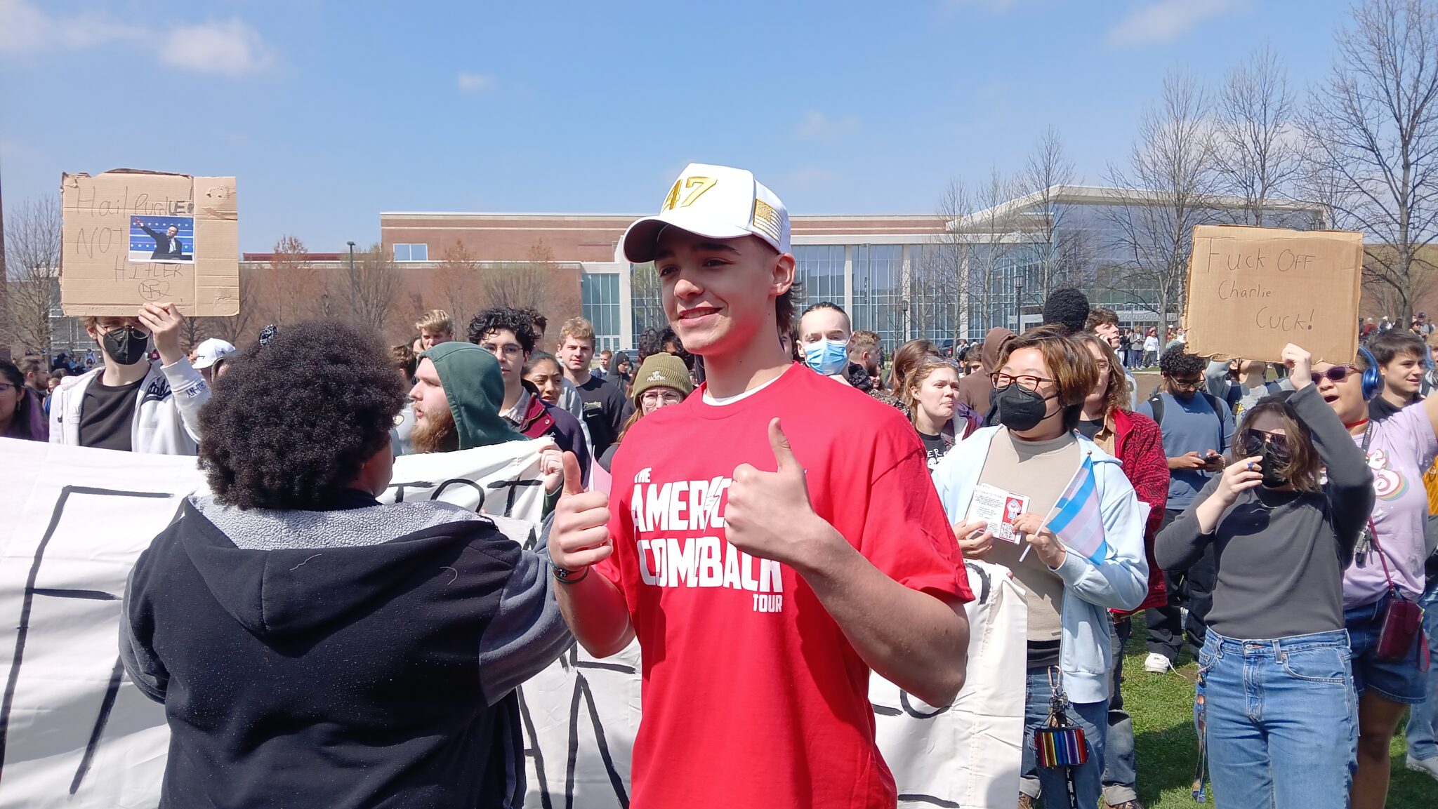 Free speech runs rampant at Charlie Kirk’s Purdue event, as thousands ...